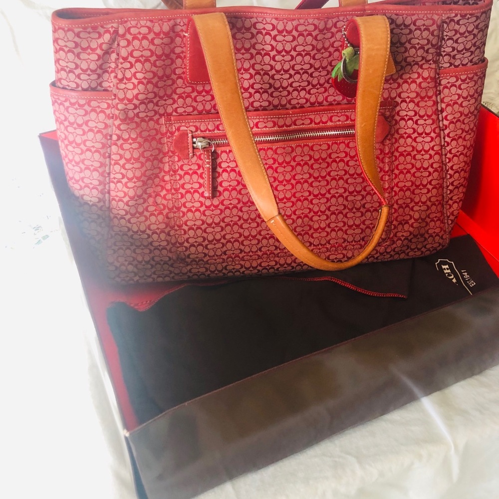 Vintage Coach Signature Large Tote Amazing Condition - Gem